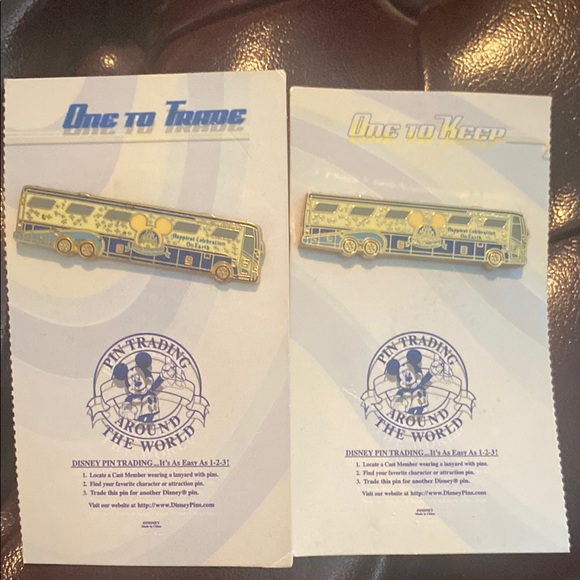 Disney | Jewelry | Disney Trading Pins Bus Disney Gold And Blue Bus Pin ...
